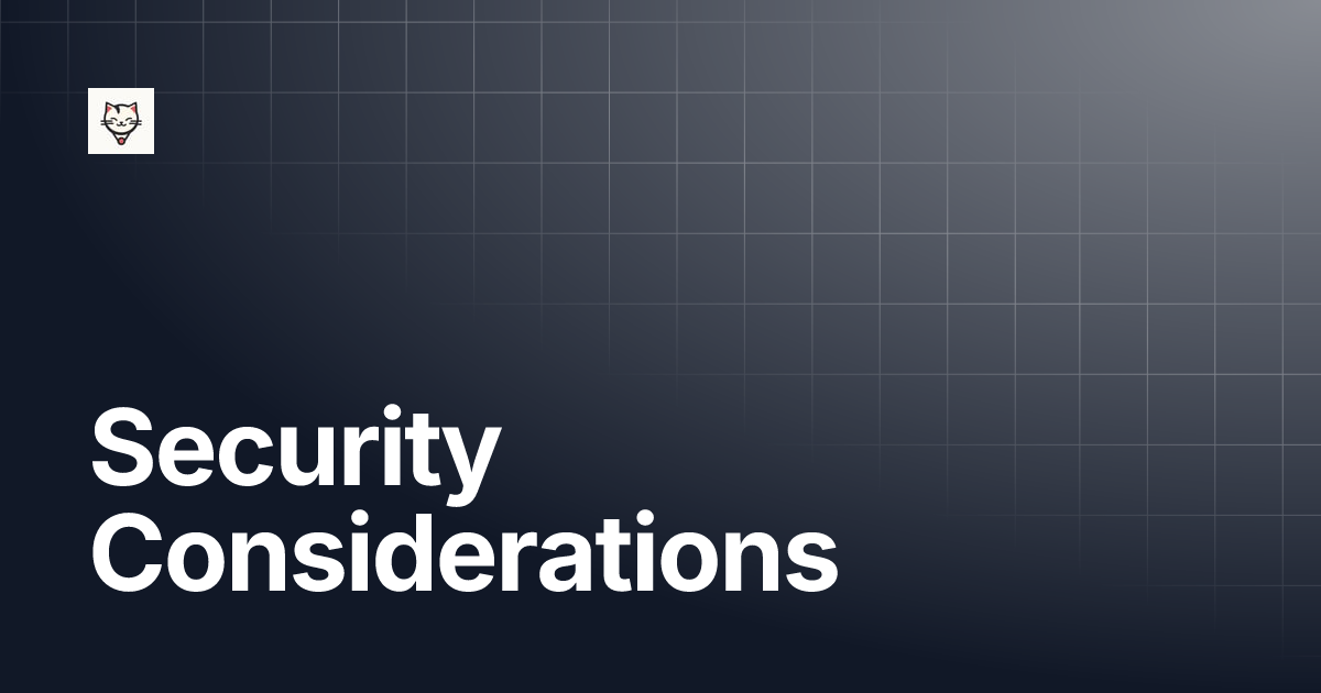 Security Considerations | Pursuer